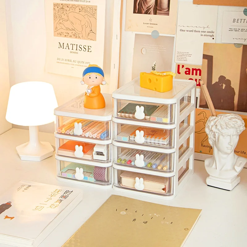 Nigikala Desktop Stationery Storage Box Drawer Rack Multi-layer ...