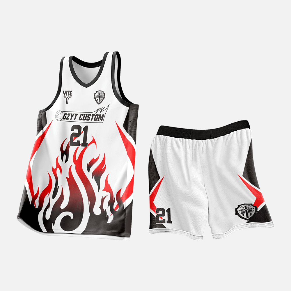 YITE | XL25-034- Red And Black Basketball Uniforms