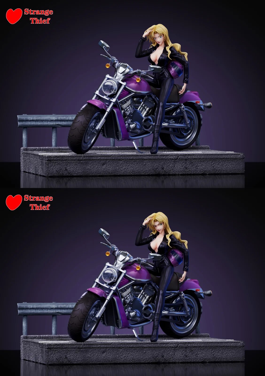 1/6 Scale Riding Motorcycle Vermouth - Detective Conan Resin Statue ...