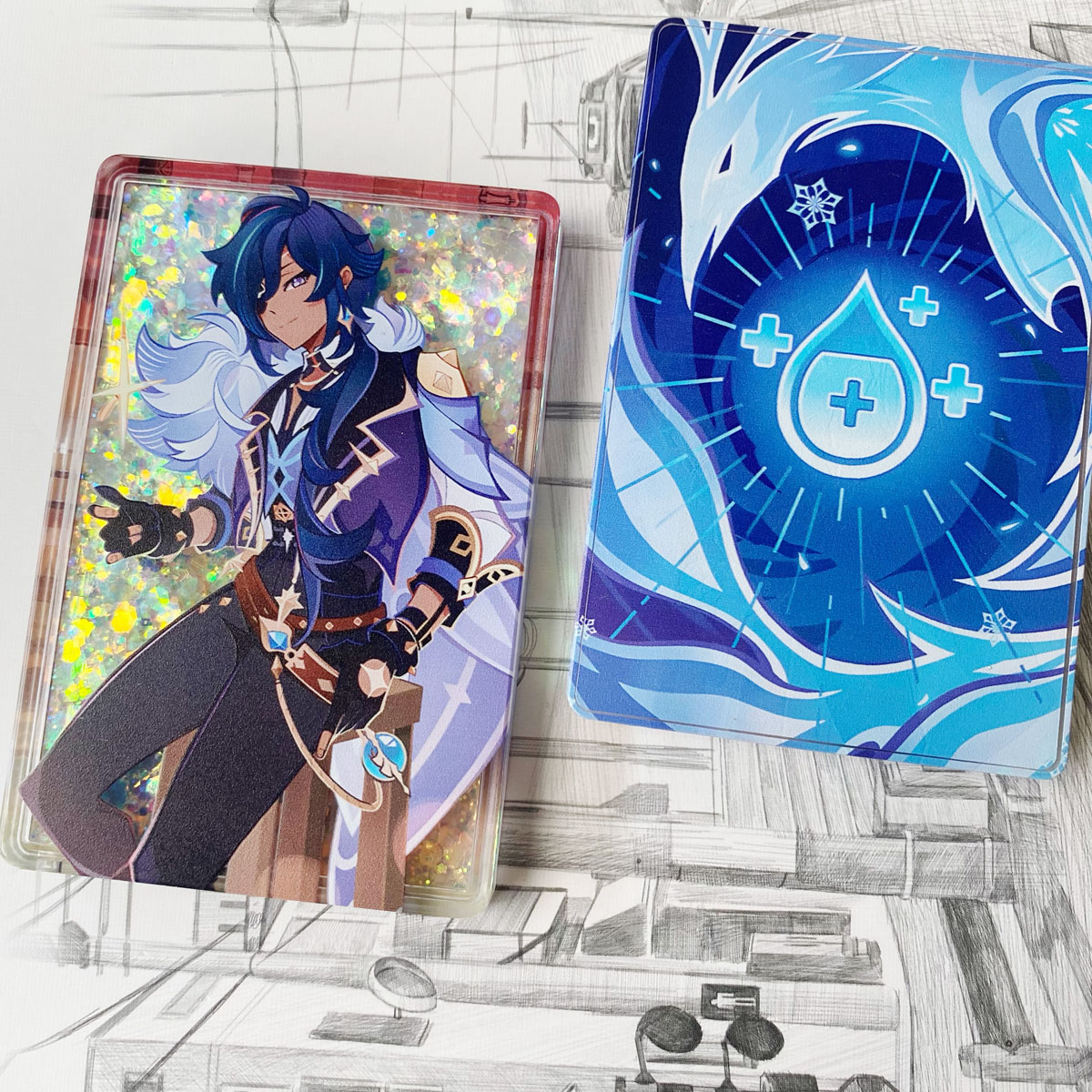 Genshin Impact Kaeya Quicksand Mahjong Acrylic Brick