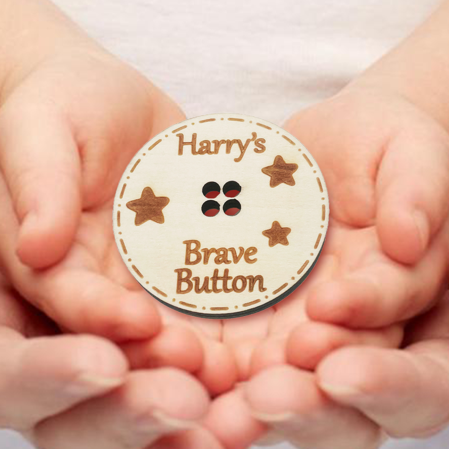 Children Star Brave Buttons Custom A Name Back to School Gifts for Kids