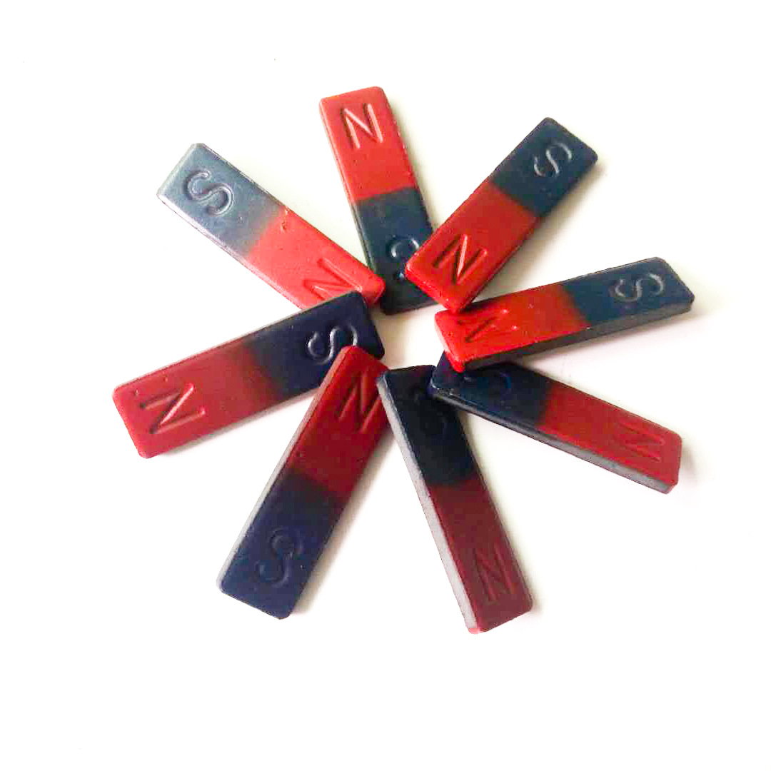 Bar Teaching Magnet Ferrite Black Magnetic Spray Red Blue Paint Magnet ...