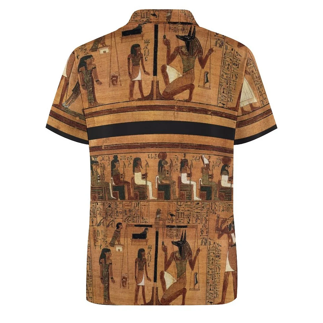 SFNEEWHO Hieroglyphics Papyrus Ancient Egyptian Men's Short Sleeve ...