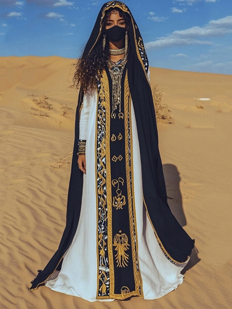 Lunivibe Vintage Ankh Ancient Egyptian Embroidered Art Linen V Neck ...