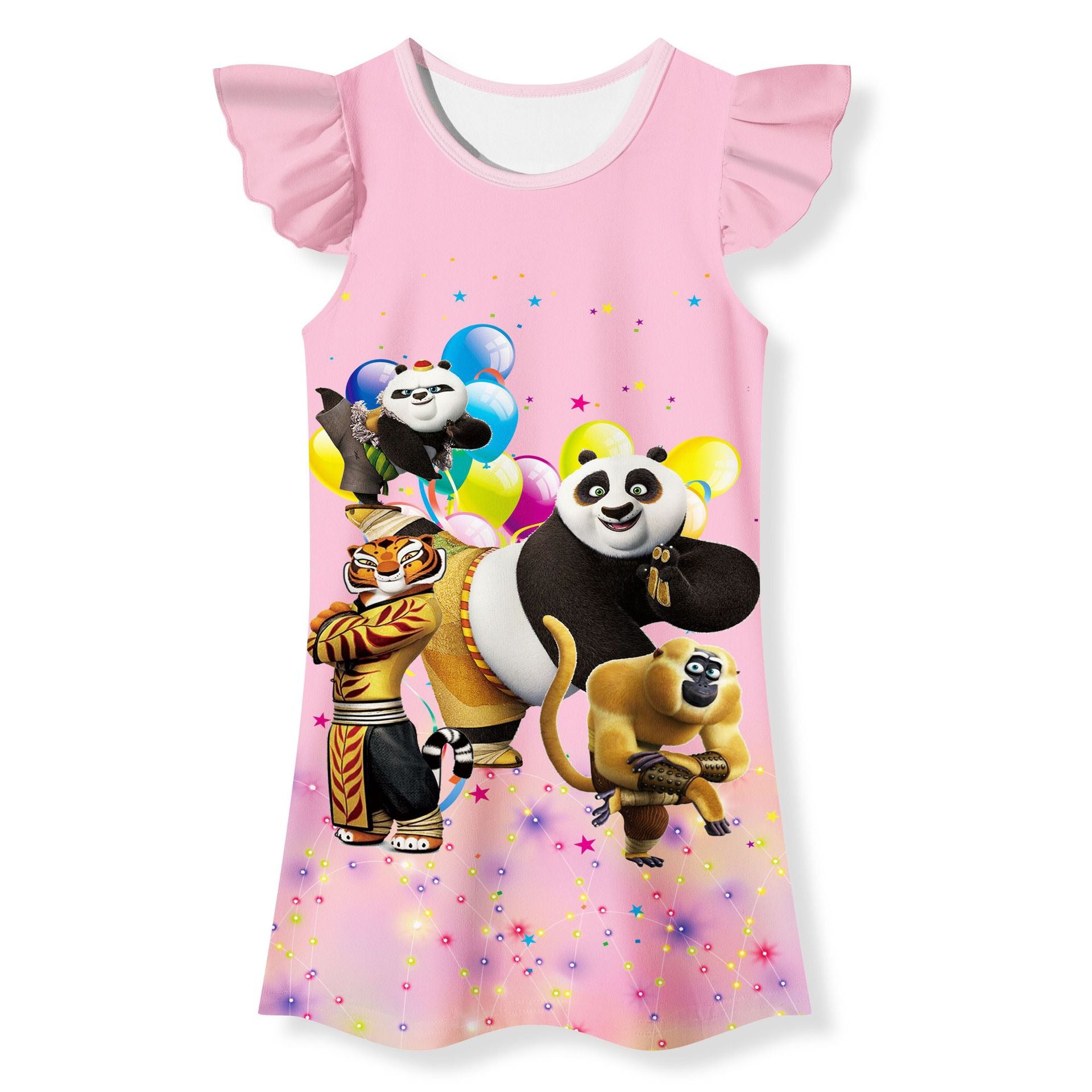 Toddler Kids Girl Kung Fu Panda Pajama Dress
