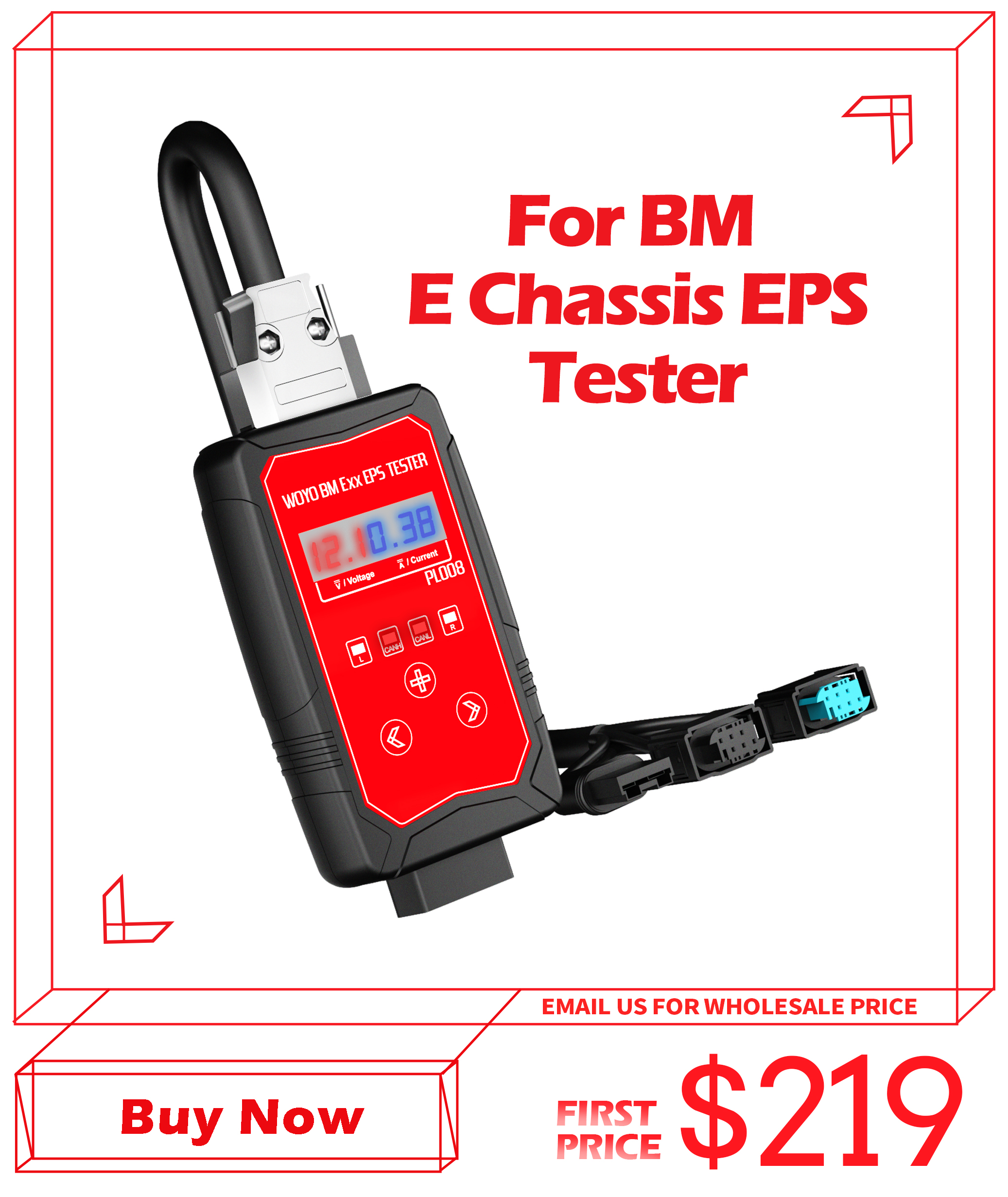 WOYO PL008 EPS Motor Device Driver Tester On Bench For BMW E81 E82 E84 ...