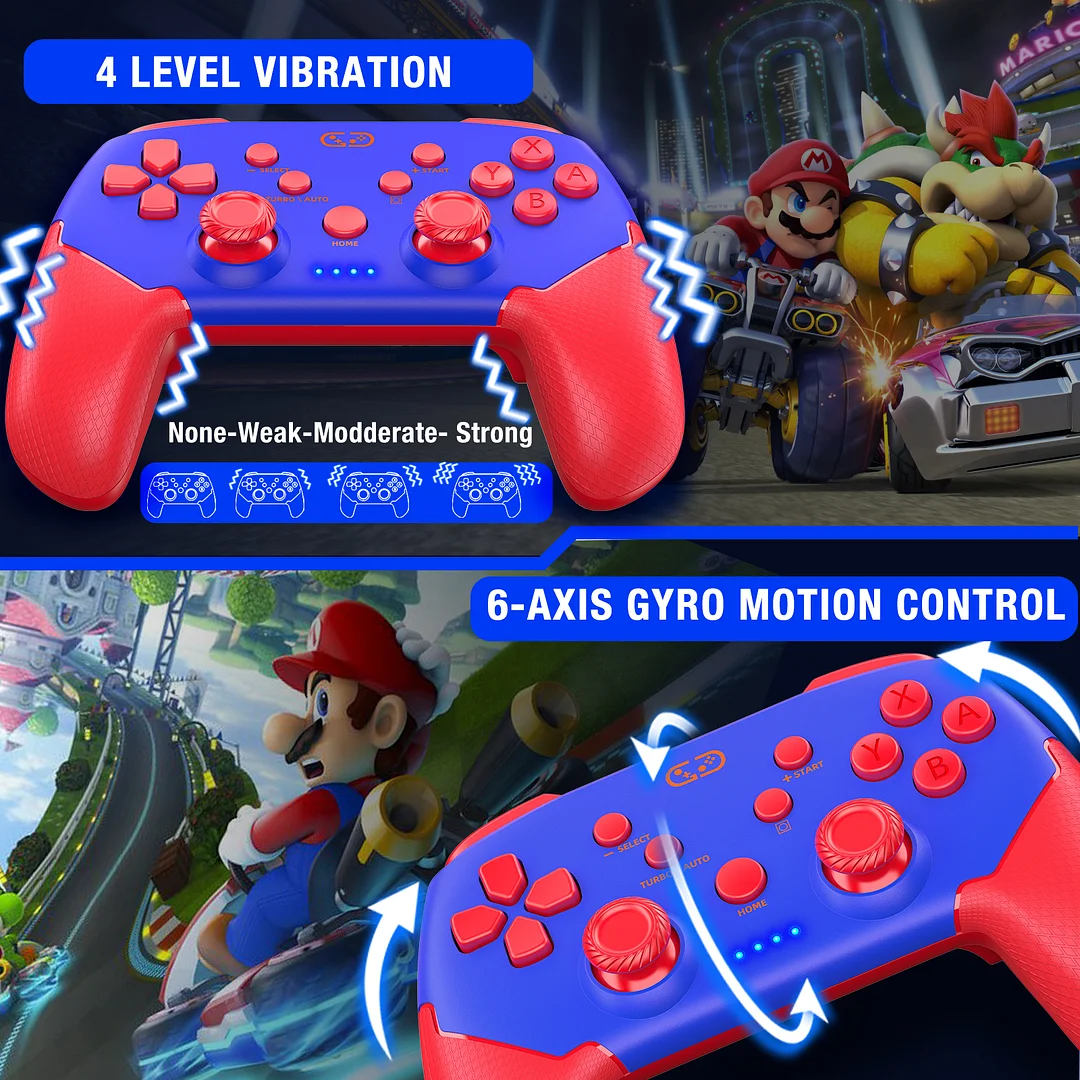 DinoFire Wireless Controller for Nintendo Switch/Switch lite/OLED, Extra Pro Controller for Nintento