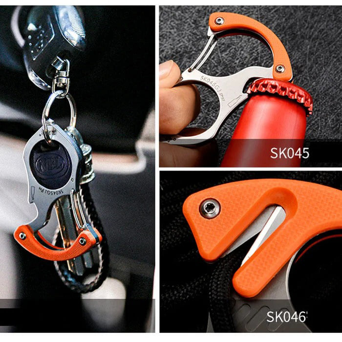 Multi-functional Car Key Buckle Self-Protection Hook Portable Key Holder