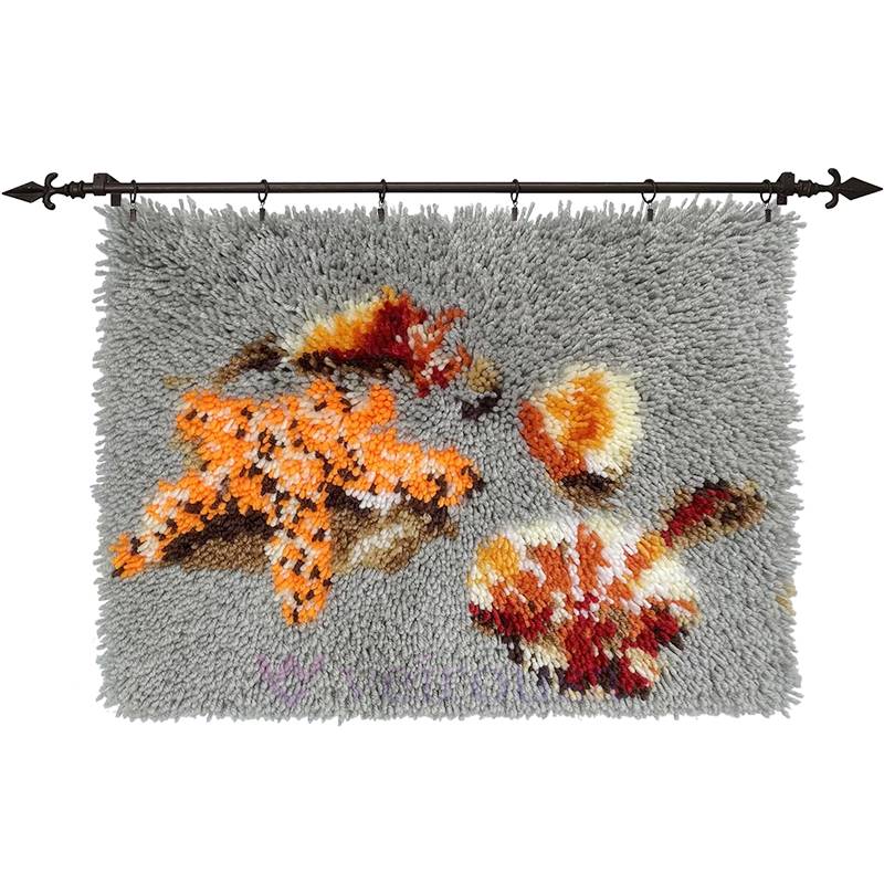 Shells on Beach Latch Hook Rug Kit Wall Hanging Carpet Set for Adult ...
