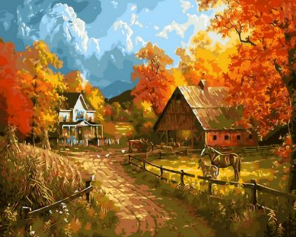 DIY Painting By Numbers | Landscape Cottage