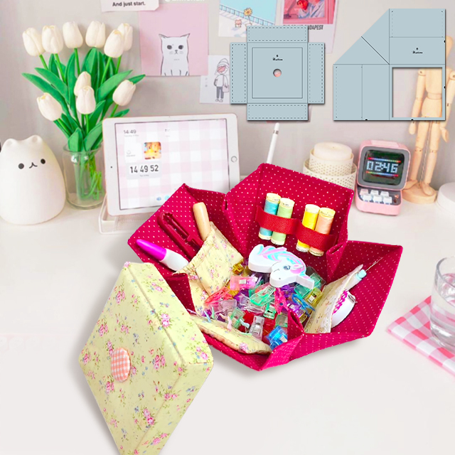 DIY Sewing Treasure Cube Sewing Templates - With Tutorial