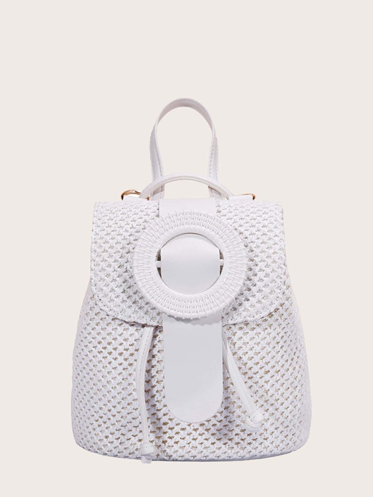 Crochet Panel Flap Backpack