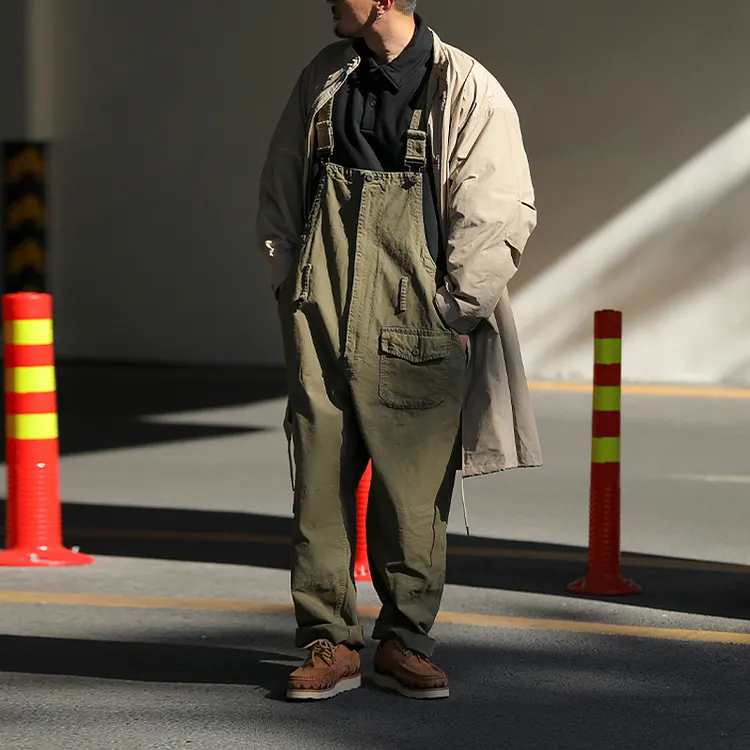 Versatile Retro Straight Adjustable Casual Overalls