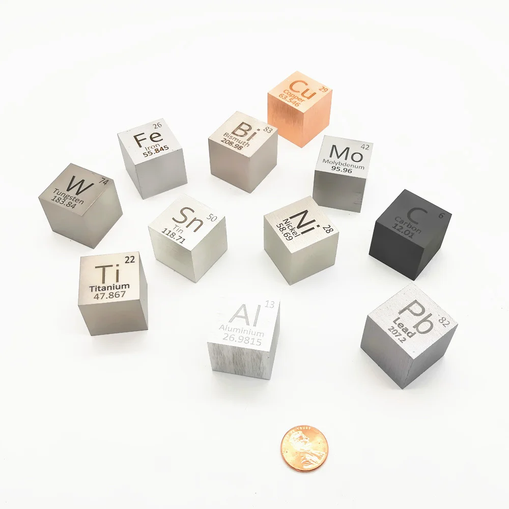 1 Inch Cube 25 Kinds Pure Metals Collected Molar Mass Density High ...