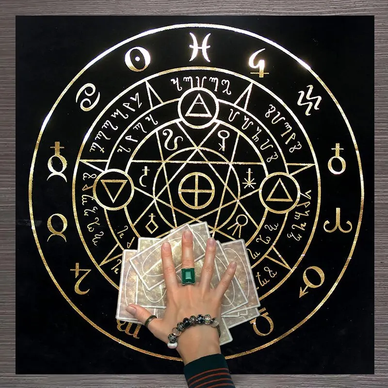 Nigikala Card Tablecloth 12 Constellations Divination Tarot Mat Magic ...
