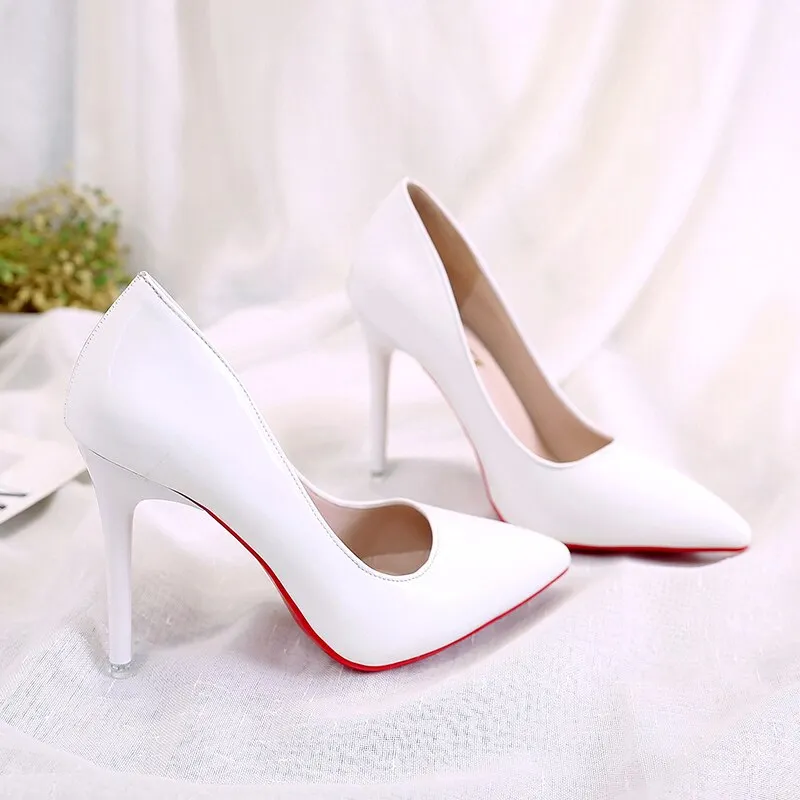 Yyvonne Color Small Fresh High Heels Patent Leather Stiletto Single ...