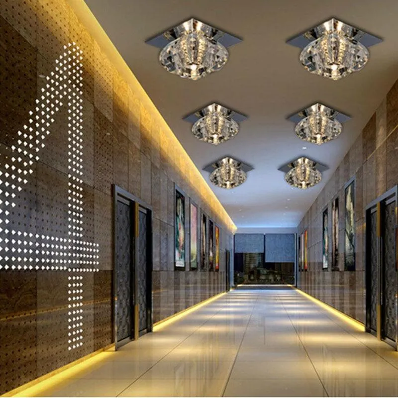 Crystal Flush Mount Ceiling Light Modern Crystal Ceiling Fixtures for ...