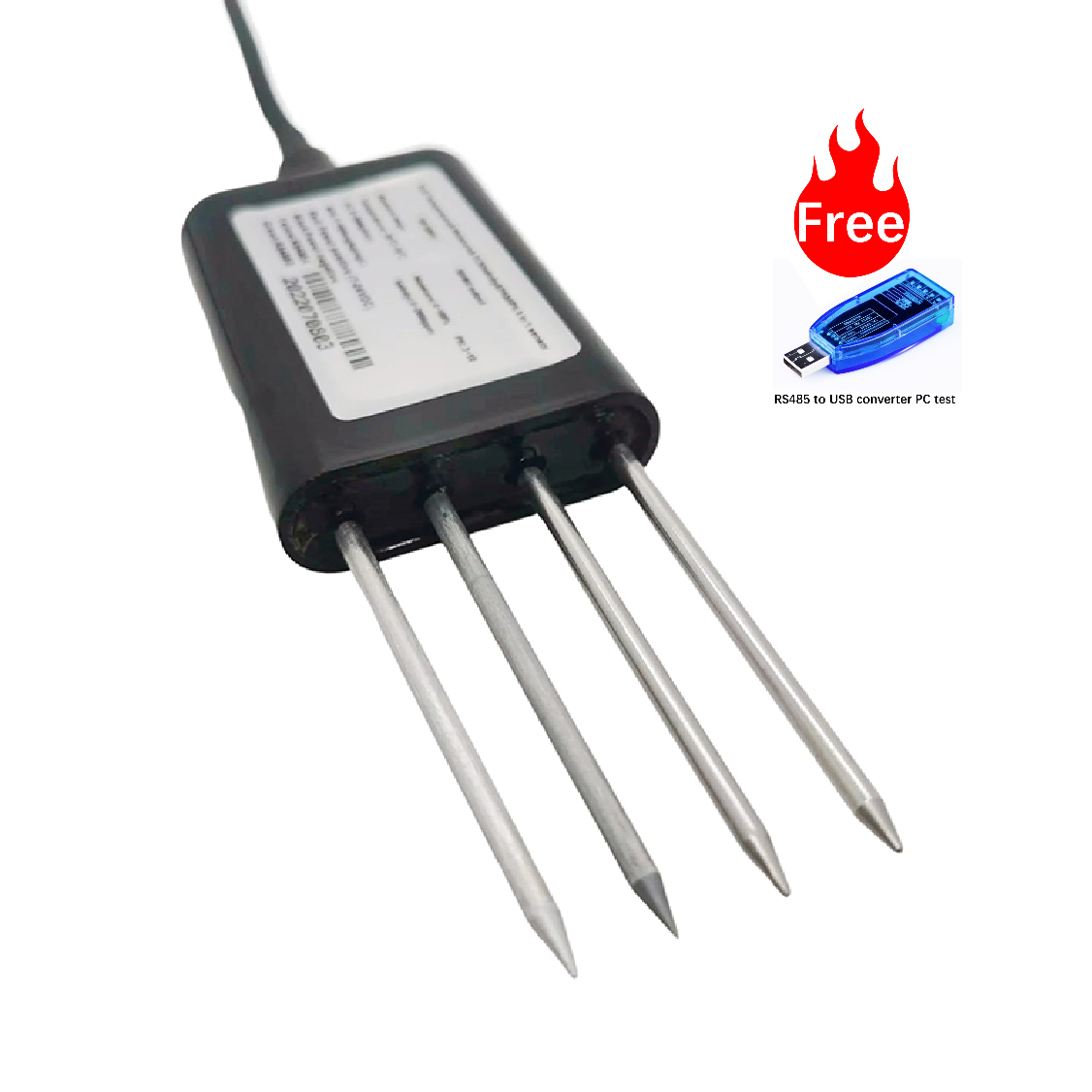 SOIL SENSOR 7 IN 1 SOIL MOISTURE TEMPERATURE EC SALINITY NPK PH SENSOR