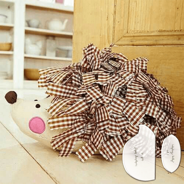 Fabric Ruffle Hedgehog Toy Template-With Instruction