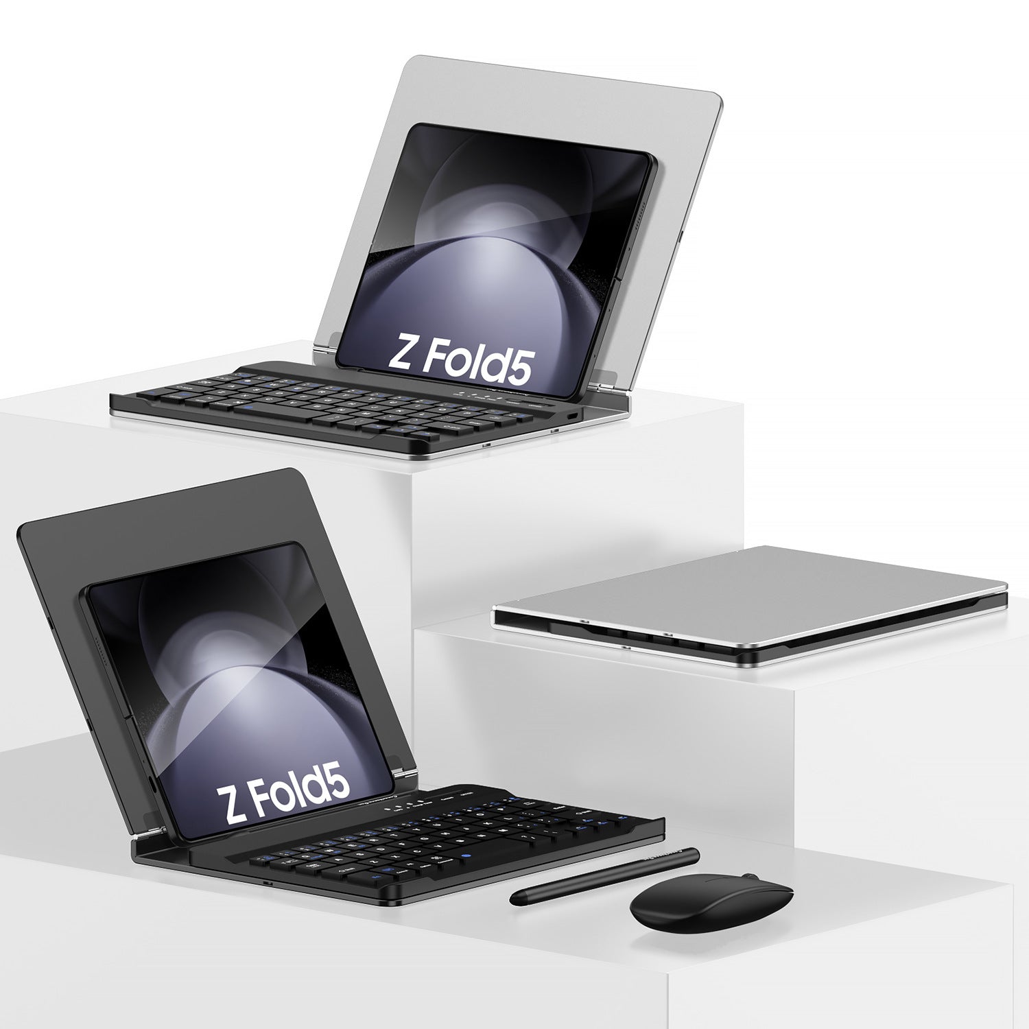 2024 Best All Alloy Portable Folding Screen Thin Business Keyboard ...