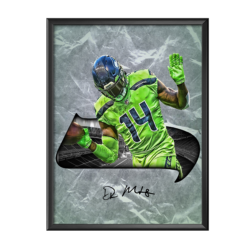 DK Metcalf-Seattle Seahawks Poster Art Autographed