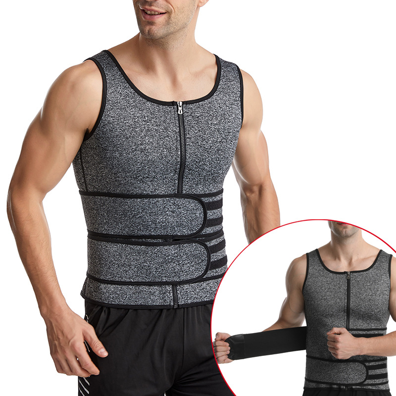 Cross-Border Men's Double Belt Vest Body Shaper Reinforcement Violently ...