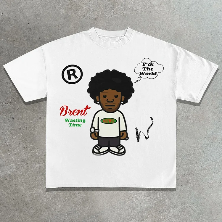 Rap star Brent printed T-shirt