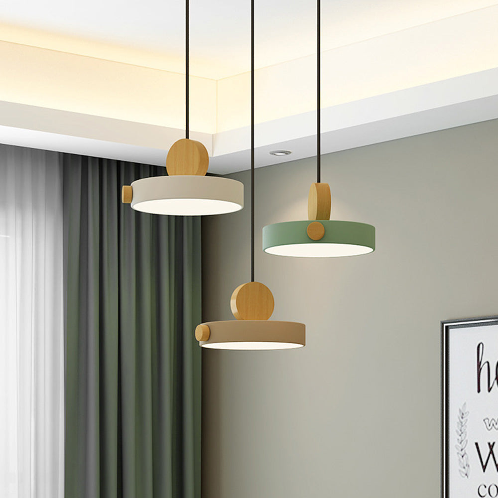 Contemporary Macaroon Wood Pendant Light - Illuminate Your Space