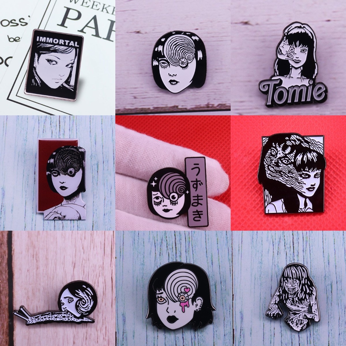 Japanese Manga Artist Horror Junji Ito Cartoon Brooch Anime Metal ...