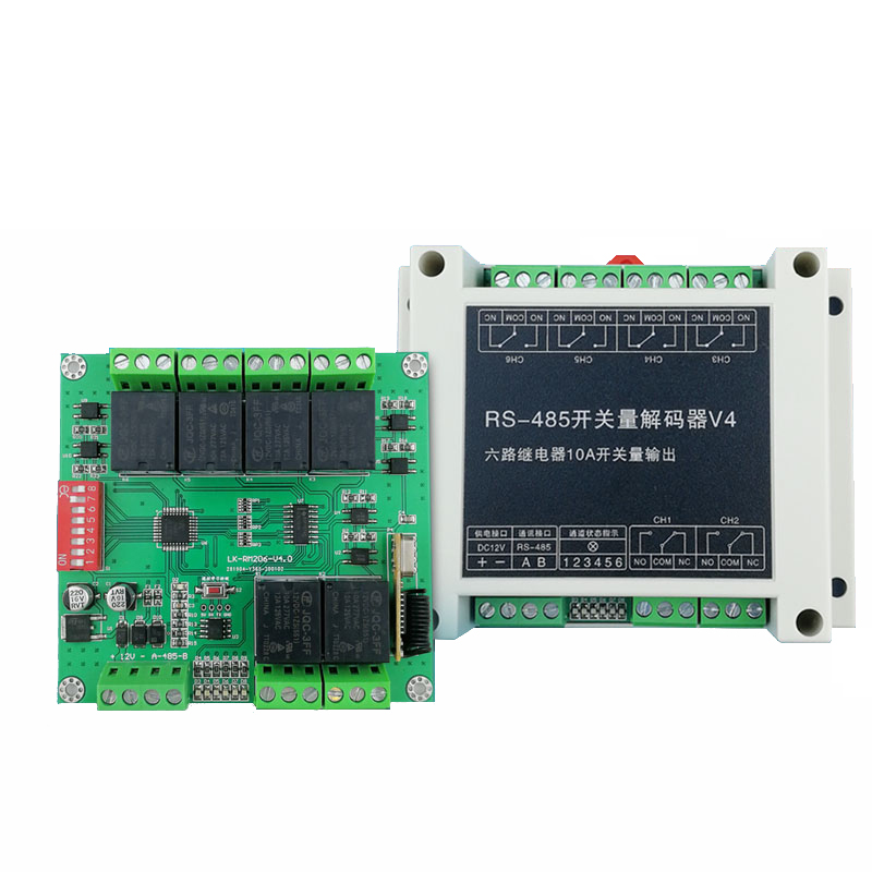Electric Door Gate Remote Control 6 Channel Relay Board RS485 Switch ...