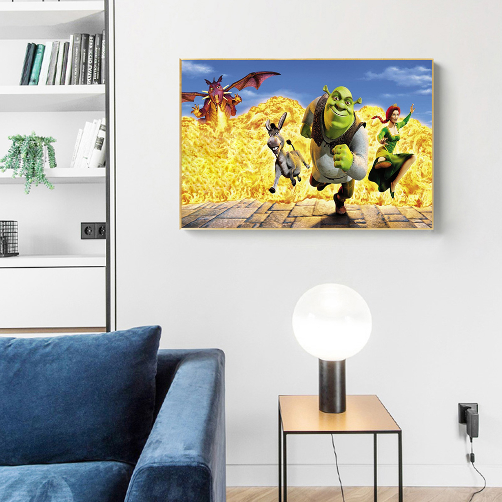 Shrek 40x30cm(canvas) full round drill diamond painting