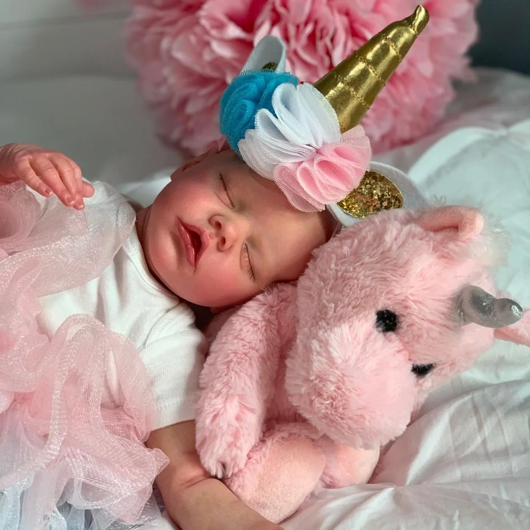 17'' Realistic Sleeping Fern, Beautiful Reborn Baby Doll Girl