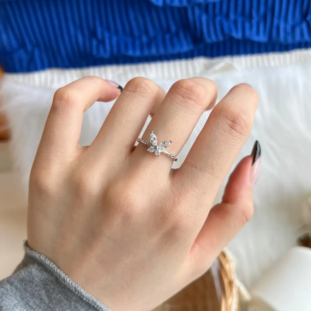 Butterfly Stackable Open Ring