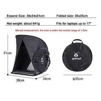 Outdoor Foldable Laptop Sun Shade Laptop Tent