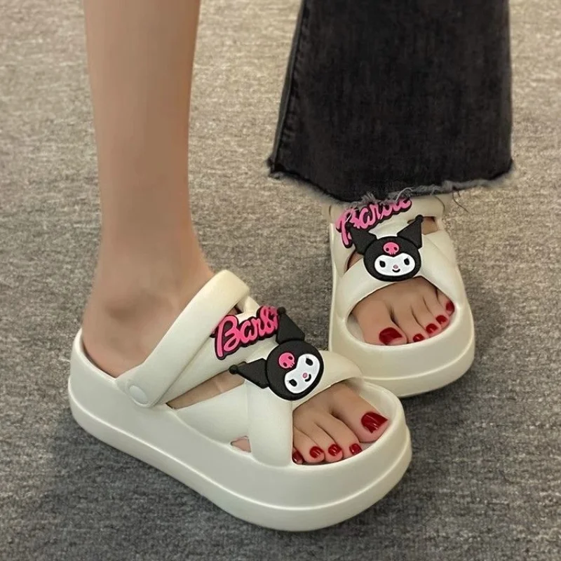 Kawaii Kuro Platform Slippers