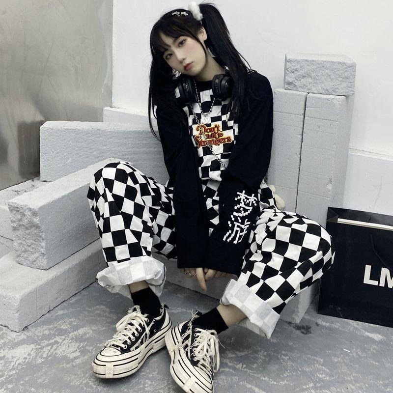 COW OR CHECKERBOARD PRINT CARGO OVERALLS