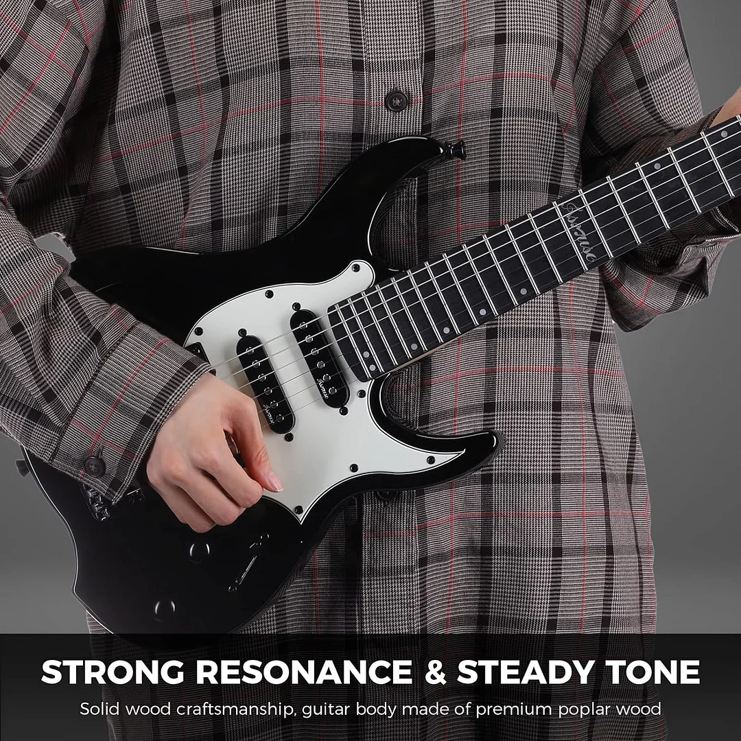 Asmuse Headless Electric Guitar, Full Size Beginner Electric Guitar Kit ...