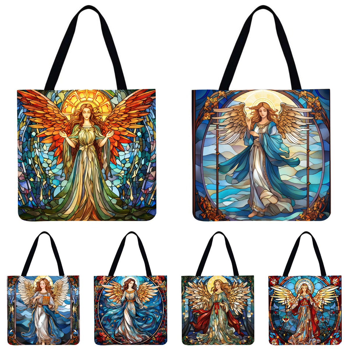 Angel - Large Capacity Linen Tote Bag