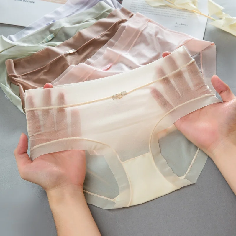 Billionm Silk Thin Breathable Seamless Solid Simple Style Women's ...