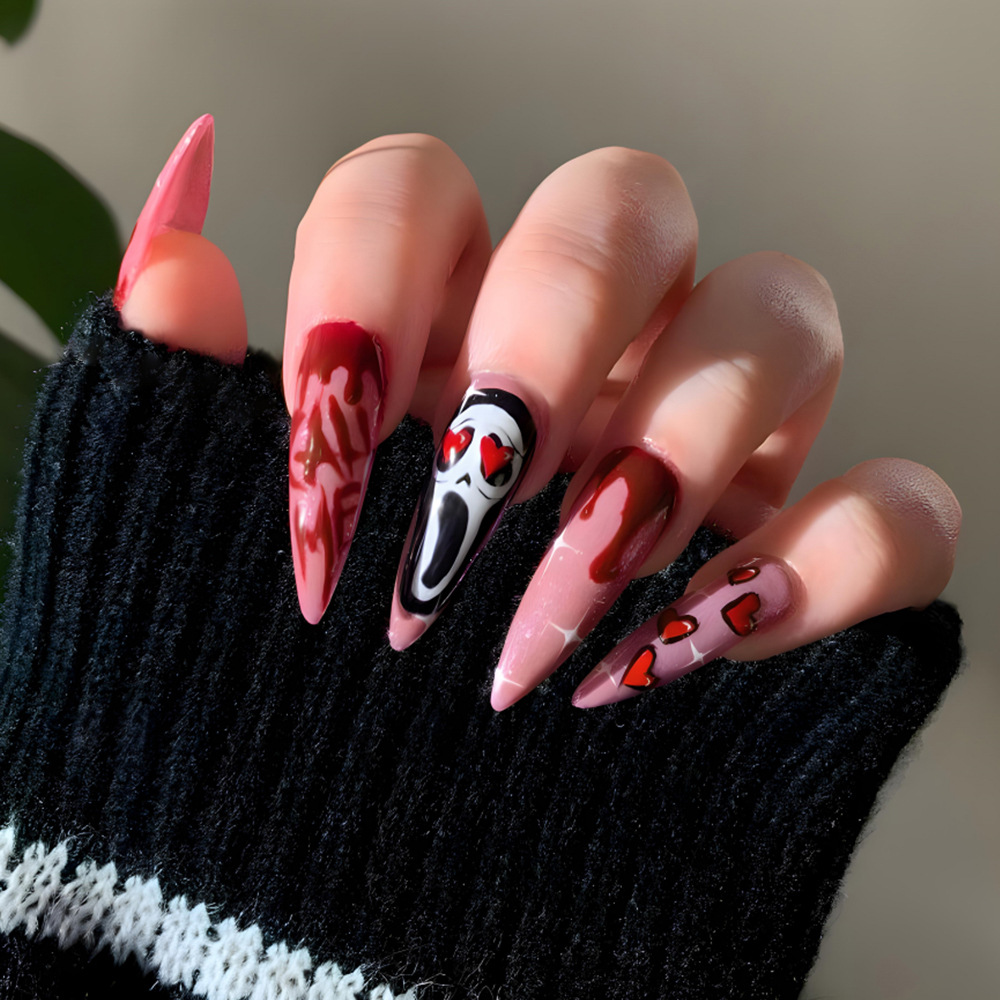 Churchf Churchf Chocolate Shiny Love Reaper Fake Nail Patch Sells Well