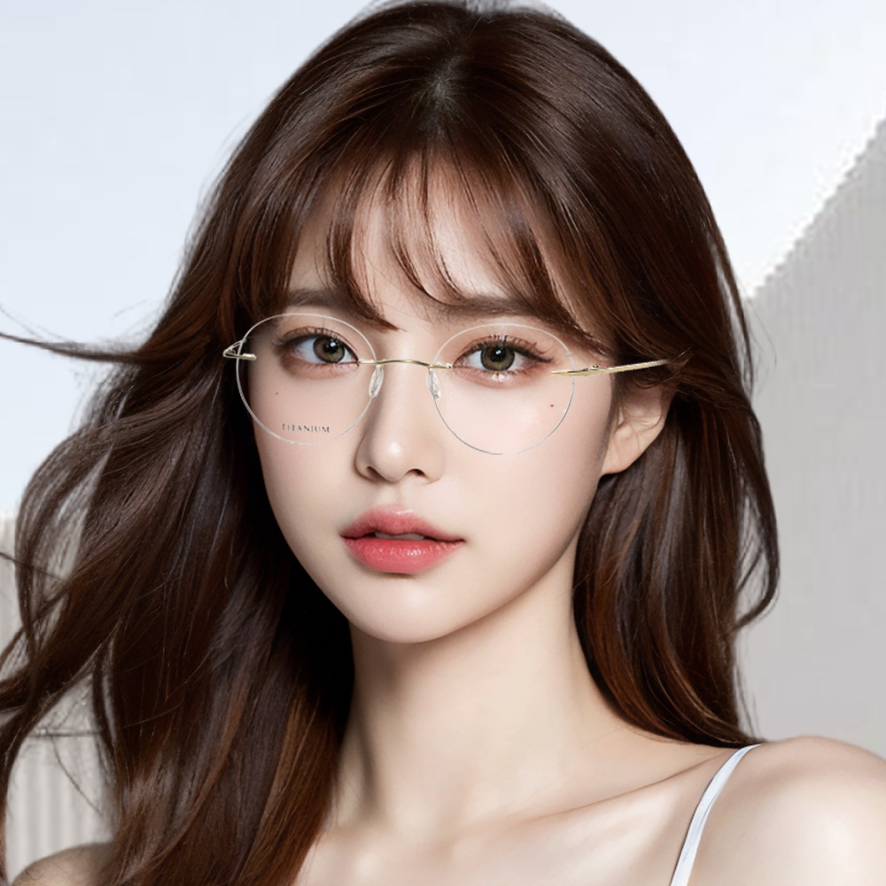 Pure Titanium Eyeglasses Frames Luxury Woman's Eyeglasses Lenses Frames ...