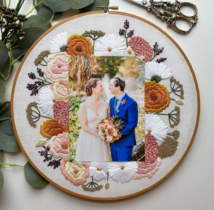Floral Embroidery Frame Kit