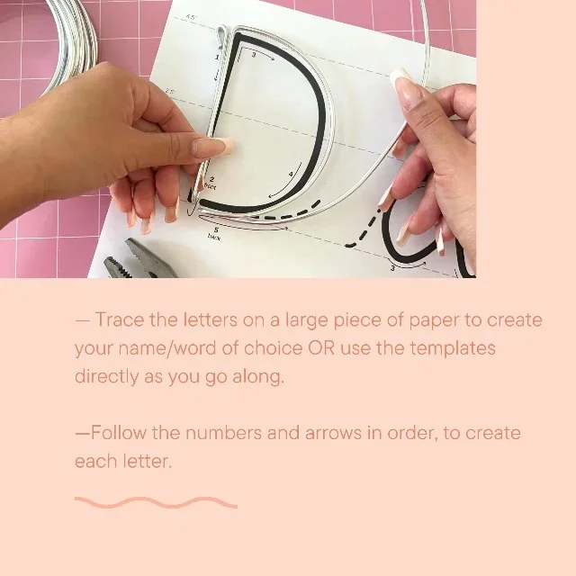 Printable Letter Templates for Knitted Wire | Tricotin | Digital Download