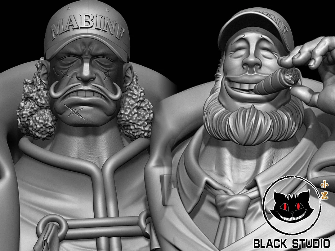 Kurouma Tensei & Yamakaji & Doberman - ONE PIECE Resin Statue - Black ...