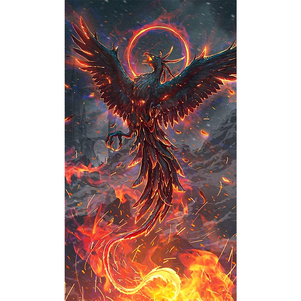 Fire Phoenix 40*70cm(canvas) full round/square drill diamond painting