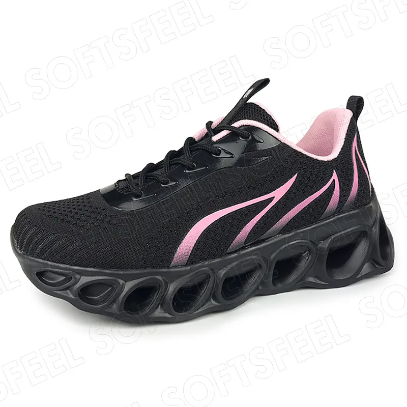 Softsfeel Men's Relieve Foot Pain Perfect Walking Shoes - Black Pink