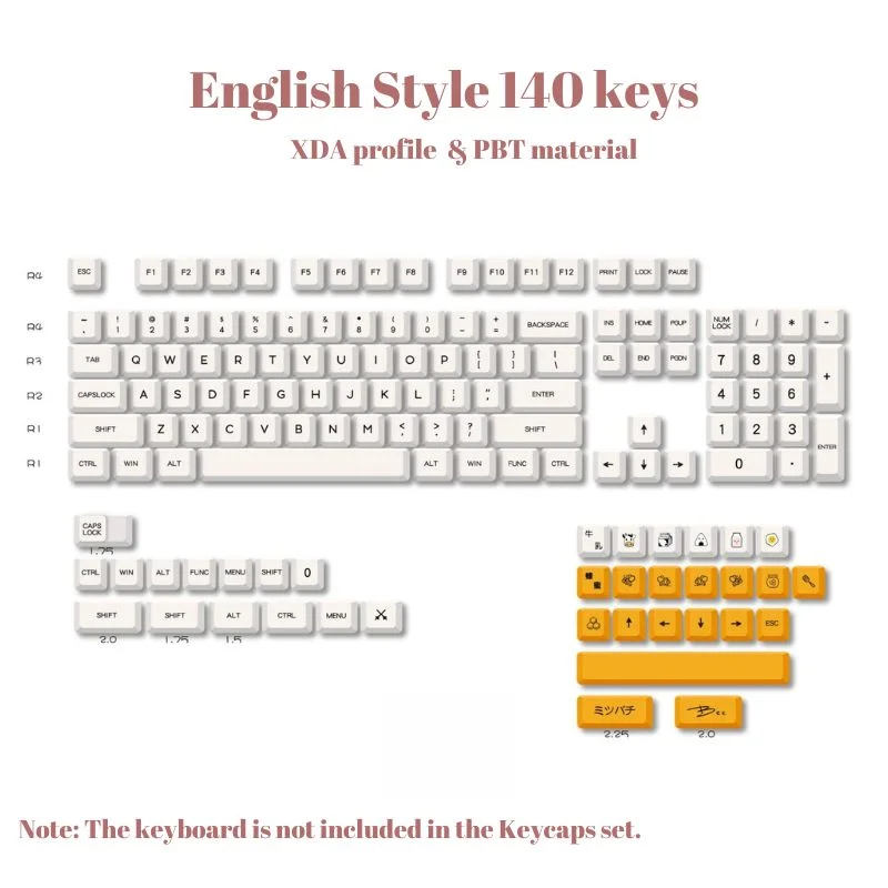 Honey Bee PBT Keycaps