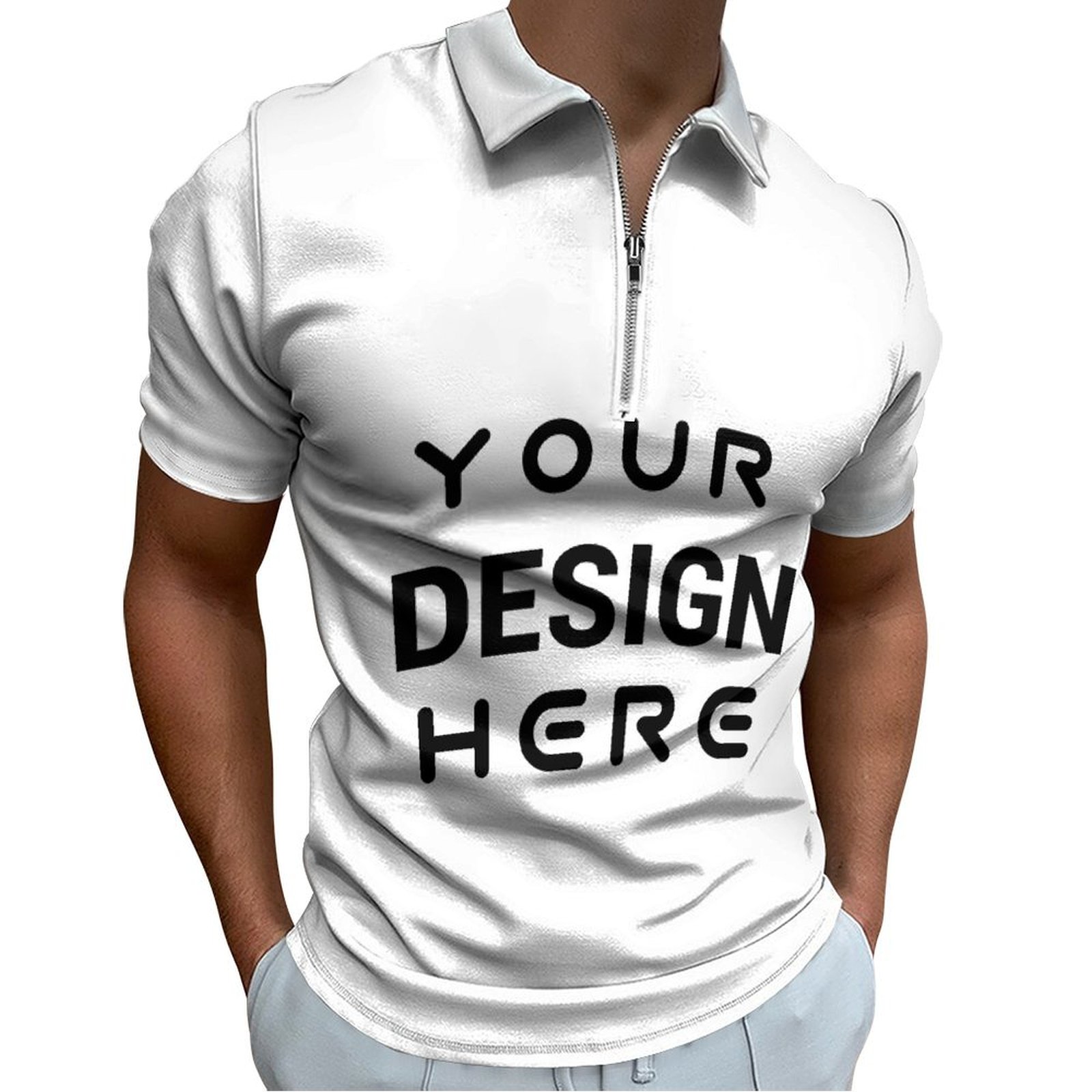 Personalized Custom Men's Short Sleeve Polo Shirt Full Print
