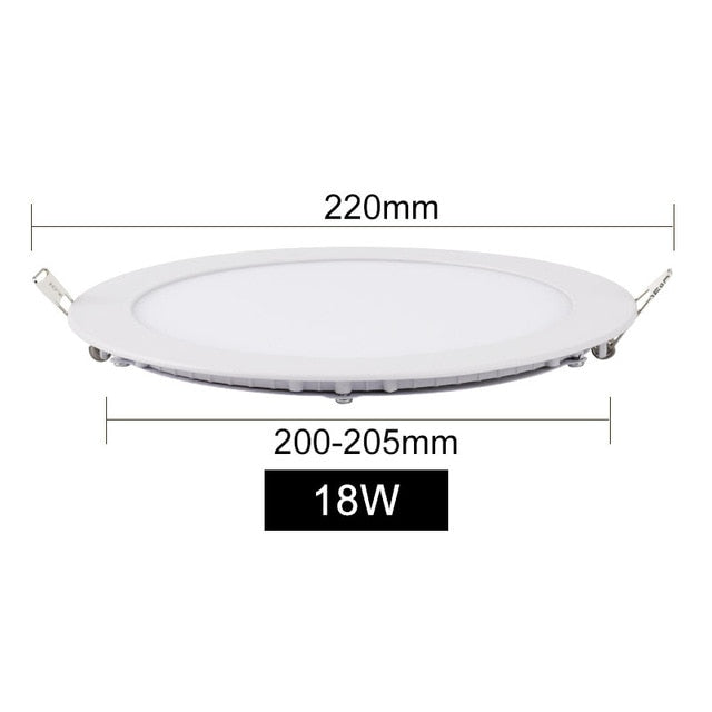 LED Panel Light 3W 4W 6W 9W 12W 15W 18W Ultra Thin Spot LED 110V Round ...
