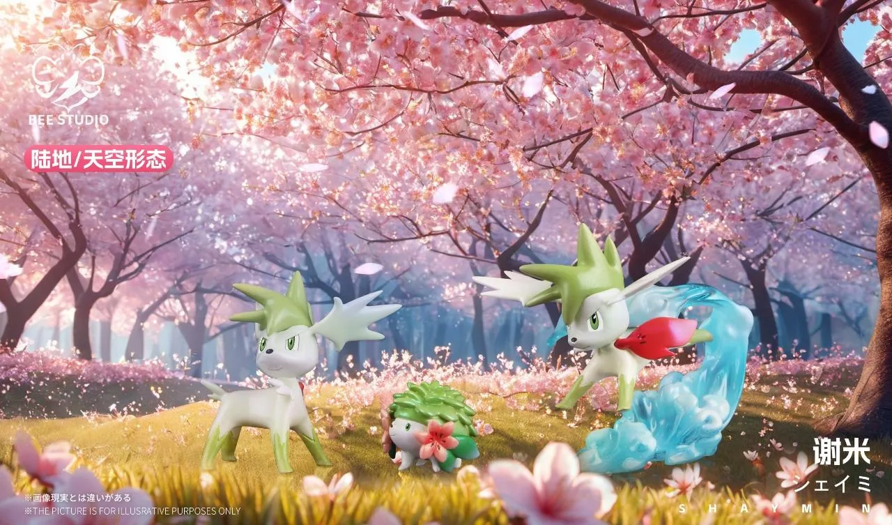 1/20 Scale World Zukan Evolution of Shaymin Set - Pokemon Resin Statue ...